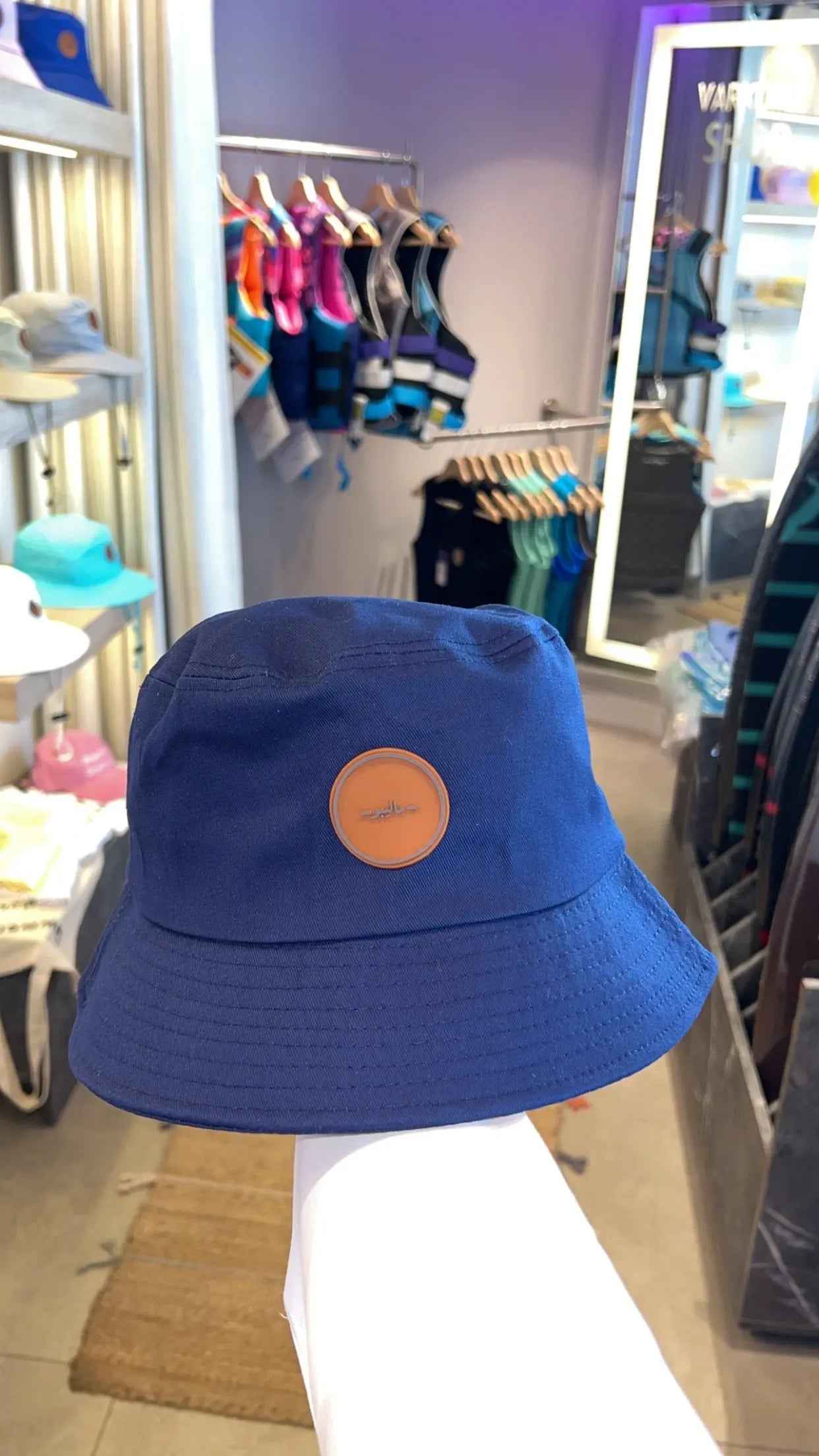 MALIBU BUCKET HAT *NO STRAP* (NAVY BLUE) - varkomz