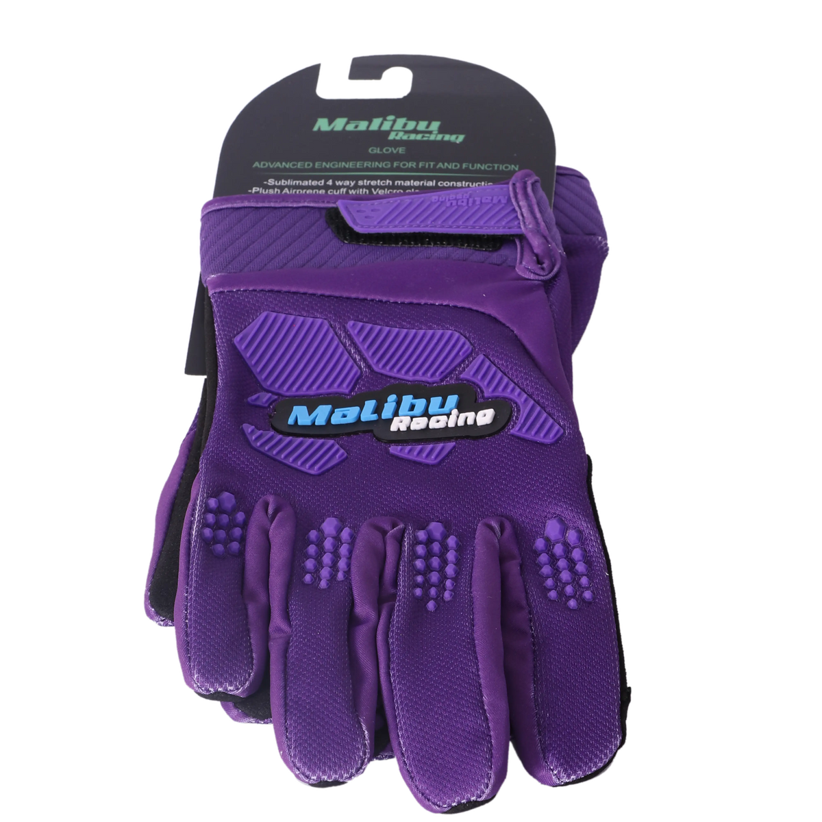 Malibu racing gloves - Purple - varkomz